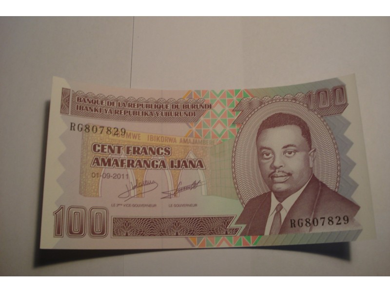 BURUNDI - 100 CENT FRANCS