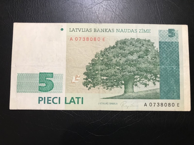 LETONIJA 5 LATI.1992.