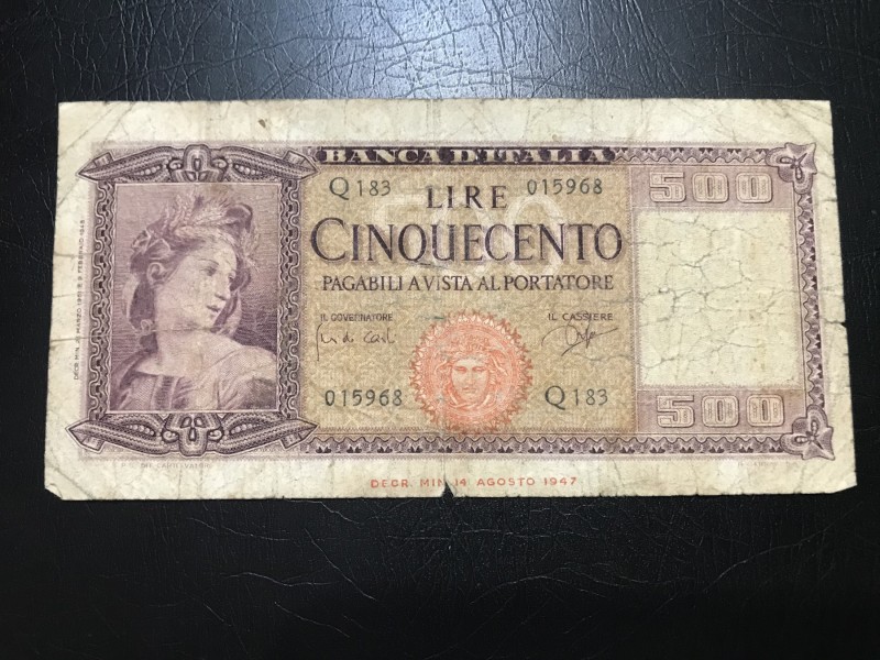 ITALIJA 500 LIRA.1947.