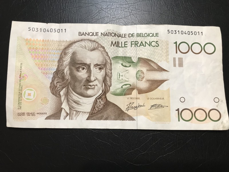 BELGIJA 1000 FRANAKA.