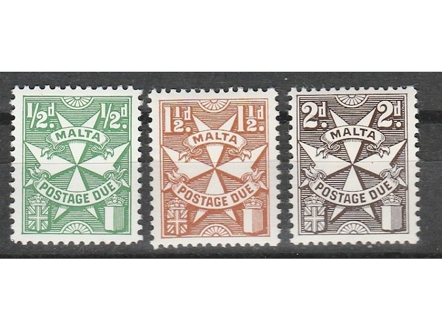 Malta - Maltese Cross - Postage Due - MH