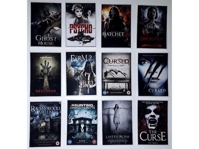 Horor filmovi - Slicice (Foto)7 x 5 cm - 24 kom -Lot 14