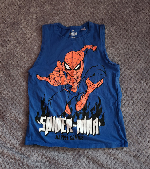 Plava Spiderman majca na bretele