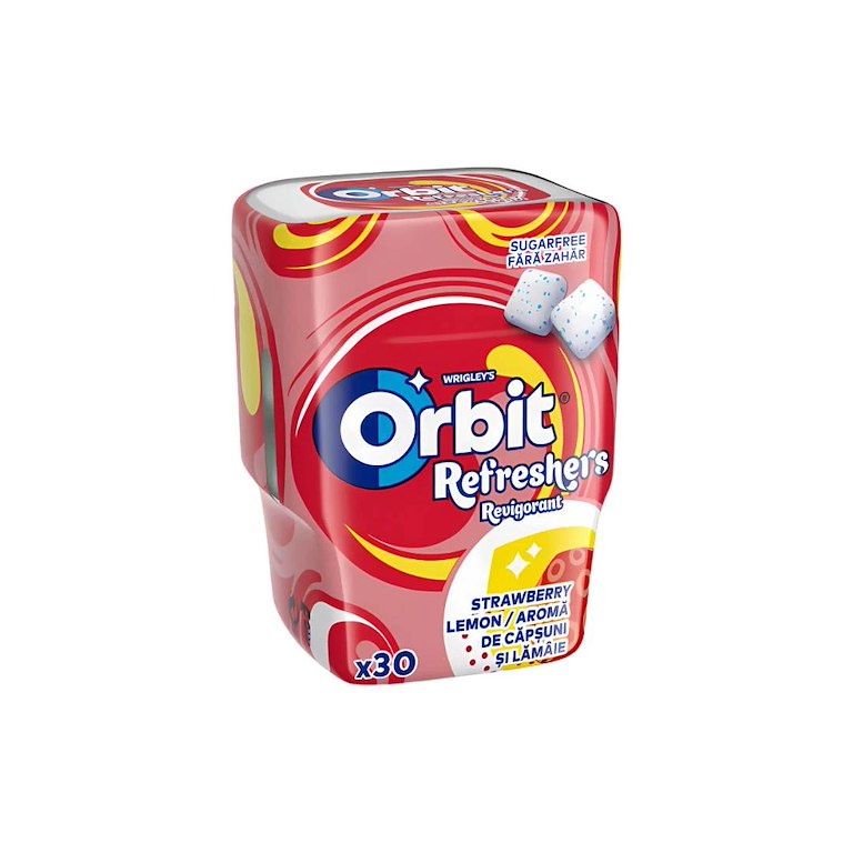 Orbit® Žvake REFRESHERS JAGODA i LIMUN 30 Žvaka