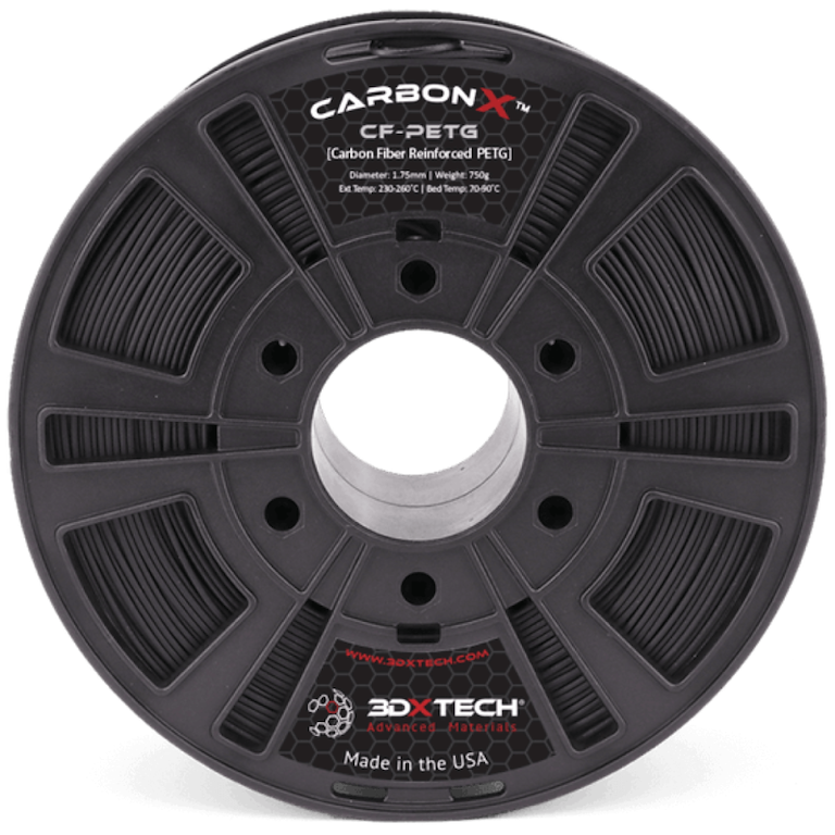 3DXTech CarbonX™ PETG+CF 1,75mm 750g CRNA (BLACK)