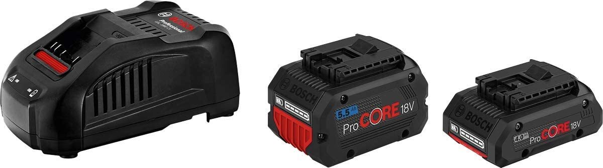 Bosch Professional 1x ProCORE18V 4.0 Ah + 1x ProCORE18V 5.5 Ah + GAL 1880 CV starter setID: EK000398594