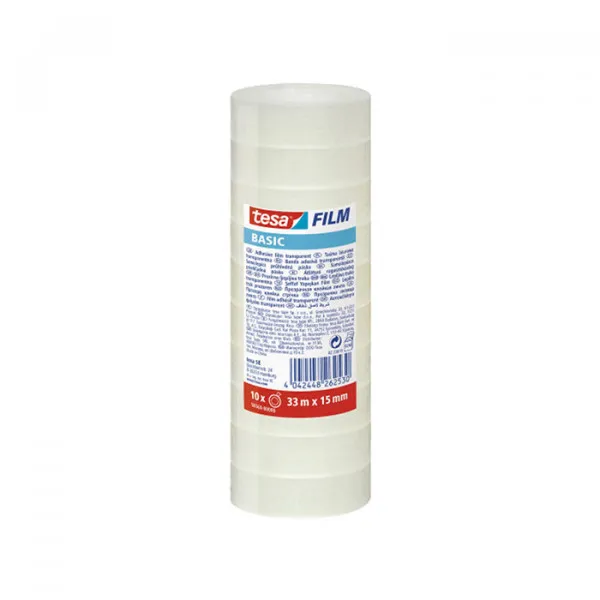 Lepljiva traka Basic Tesa 15mmx33mm pk10 58568