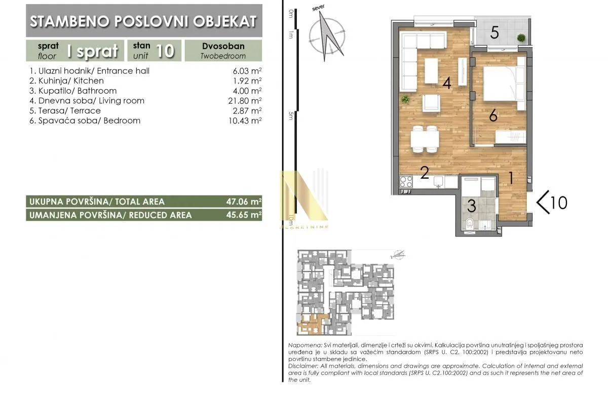 Prodaja, dvosoban stan, 47m2, Telep, Novi Sad, Novi Sad