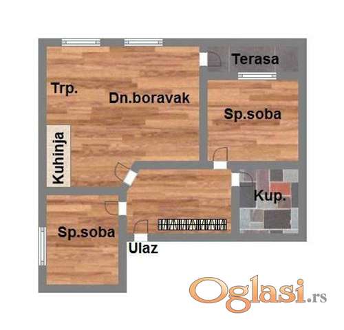 539814-Trosoban-57m2-Adice