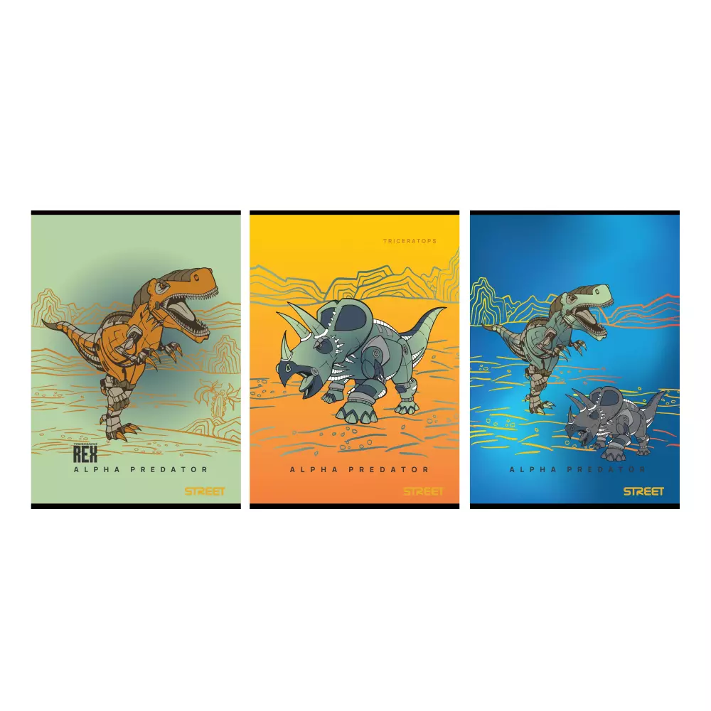 DINOSAURS SVESKA A5/54L/LINIJE SA MARGI