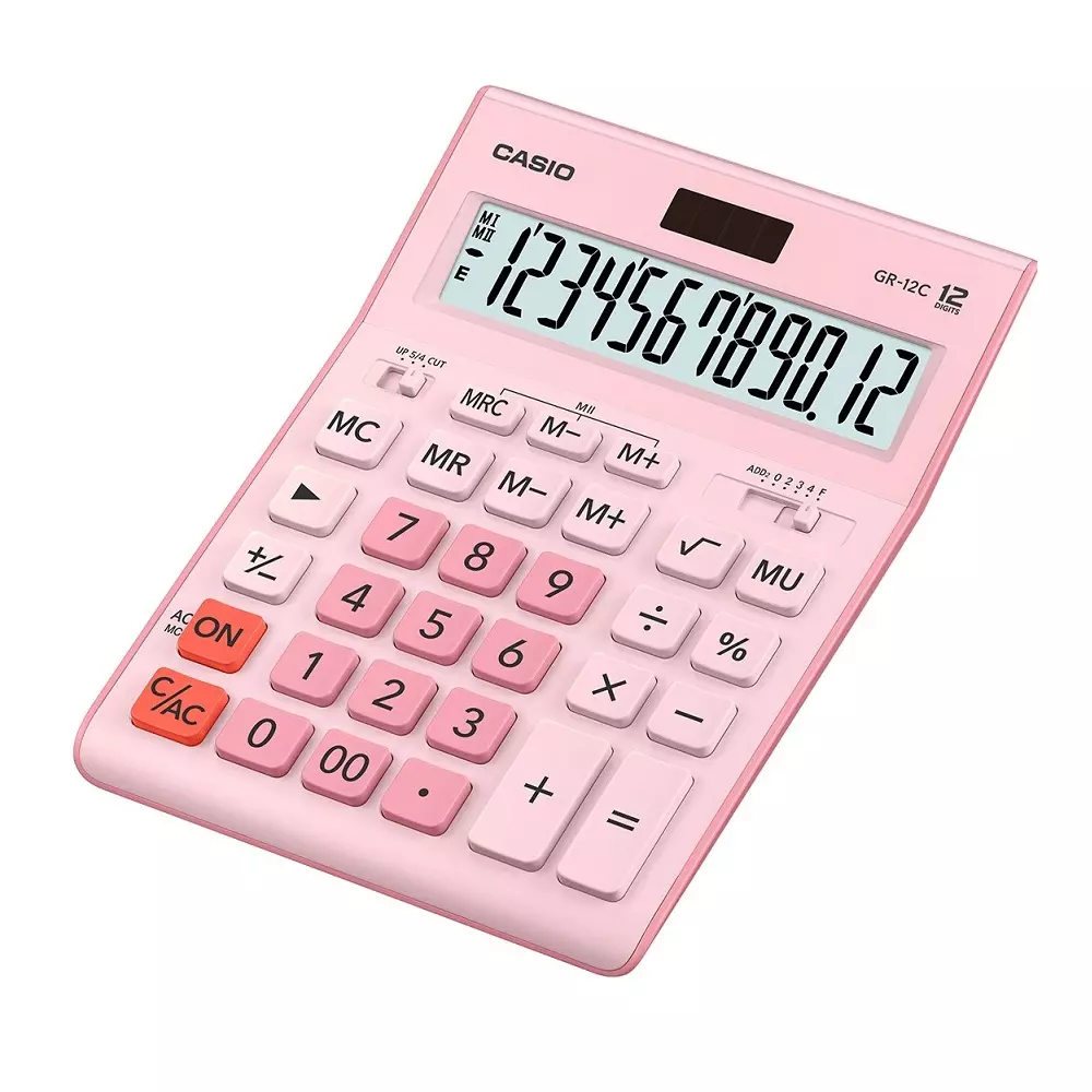CASIO stoni kalkulator GR12 PINK