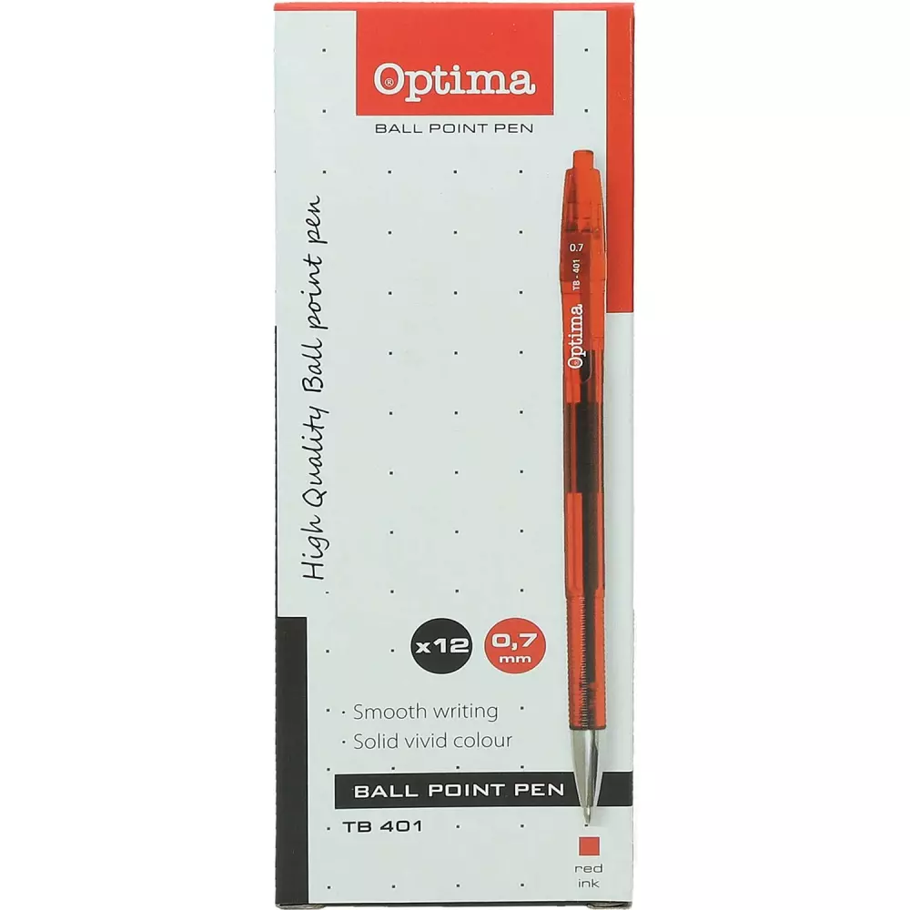 OPTIMA HEMIJSKA OLOVKA TB 401 0.7 CRVENA