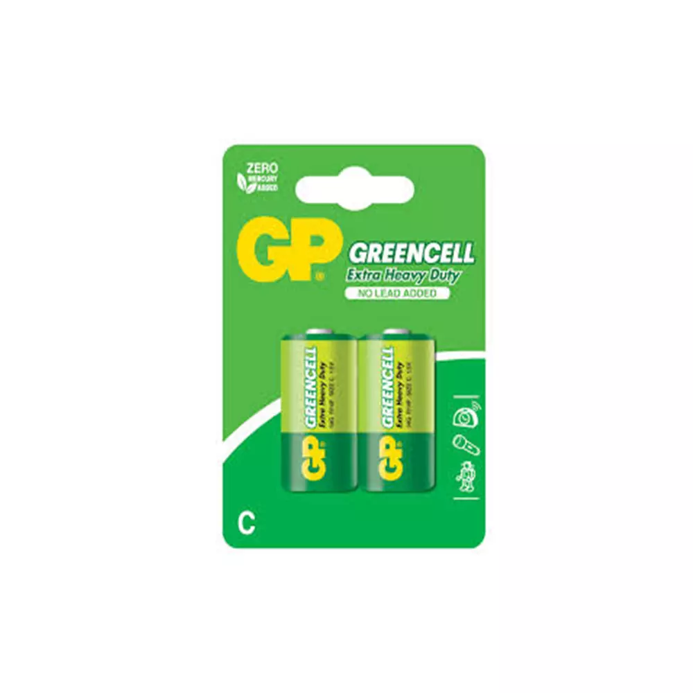 BATERIJA GP GREEN CINK R14 1.5V 2 KOM