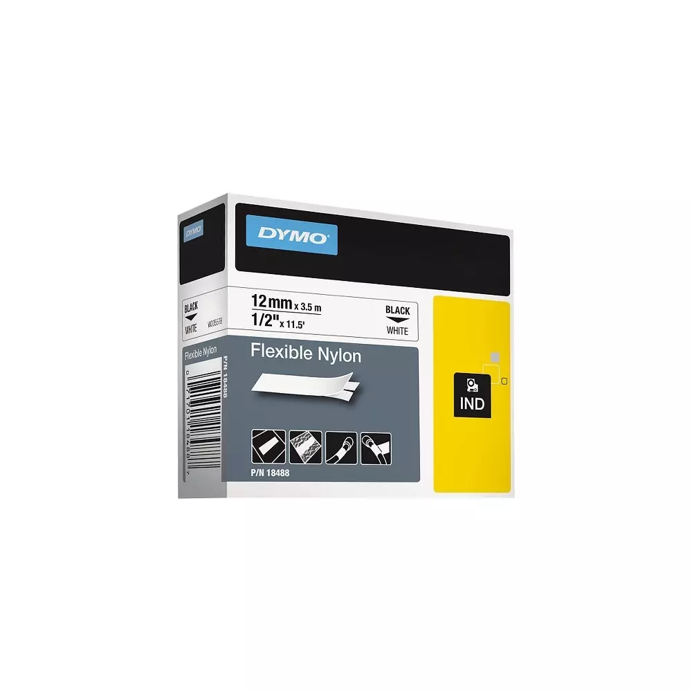 DYMO traka IND Flex 19mmx3.5m, crna/zuto