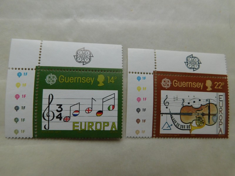 GUERNSEY EUROPA 1985 KOMPLET ČISTA SERIJA