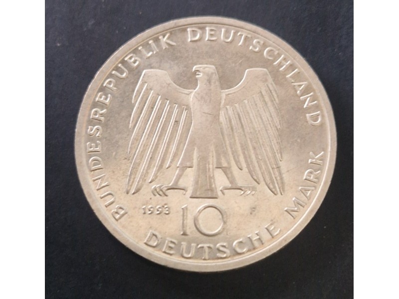 Germany 10 mark, 1993 Srebro