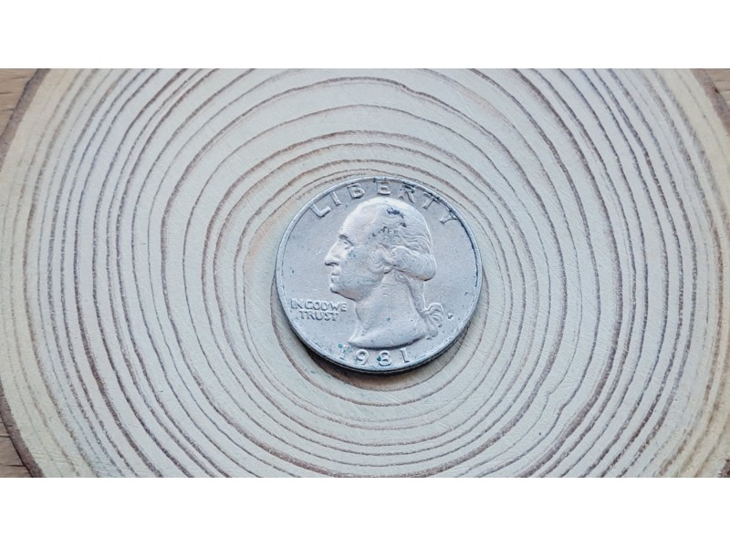 USA QUARTER DOLLAR 1981 GODINA