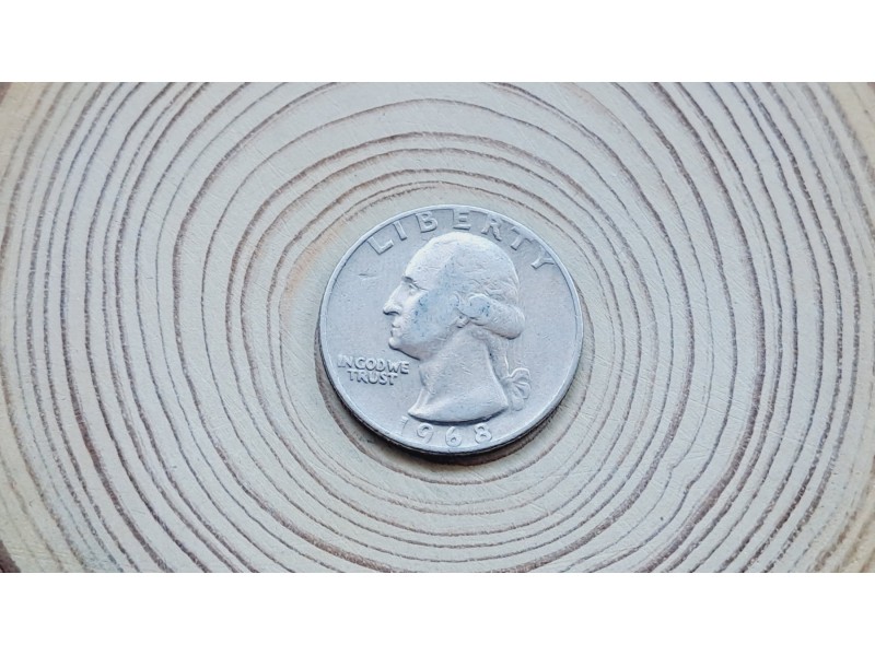 USA QUARTER DOLLAR 1968 GODINA