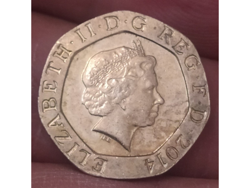 **BRITANIJA - 20 PENCE 2014. **