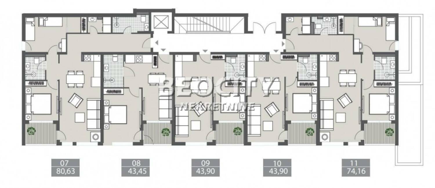 Tivat, Centar, Markuševina, 2.0, 44m2, 177300EUR