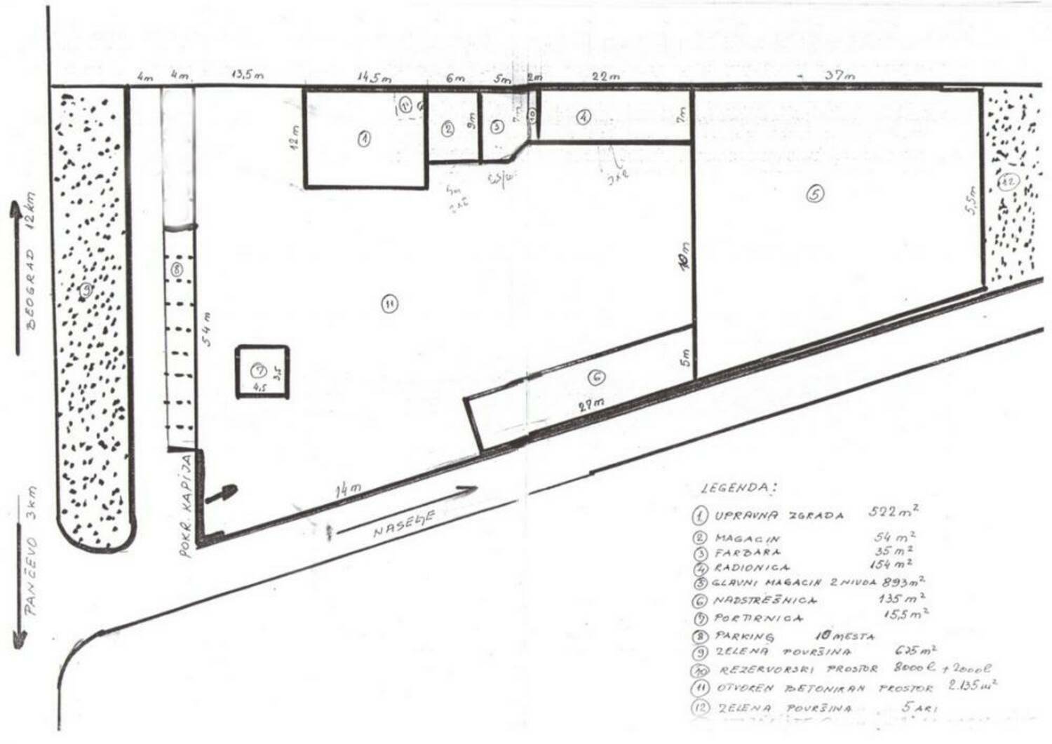 12km od Bgd i 3km od Pančeva - Distributivni/proizvodni centar 522m2+32ara ID#