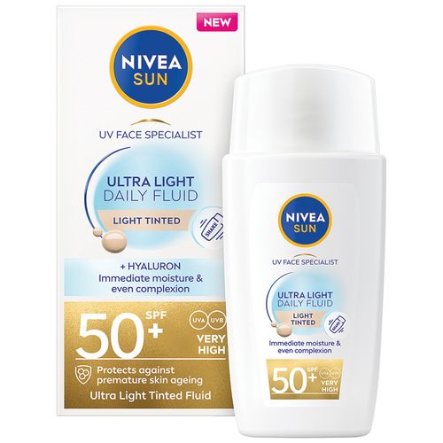 NIVEA Sun UV Face Specialist Invisible Daily ultralagani fluid svjetle nijense za zaštitu kože lica od sunca SPF 50+ 40 ml