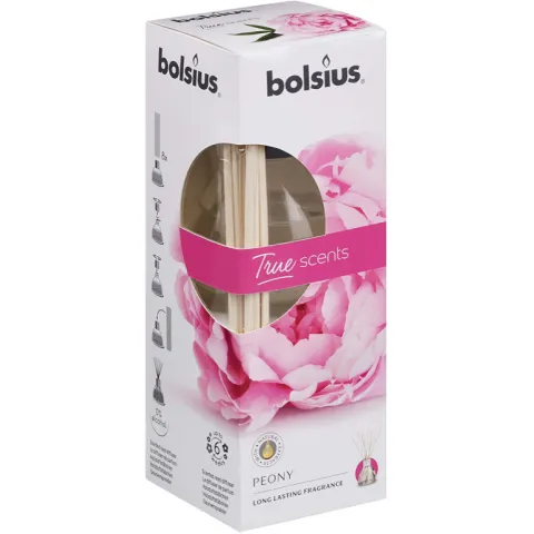 Bolsius mirisni difuzor sa štapićima 45ml -Peony True Scents (božur)