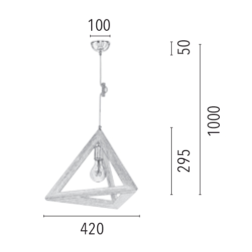 TRIGONON 1XE27 60W BRONZA