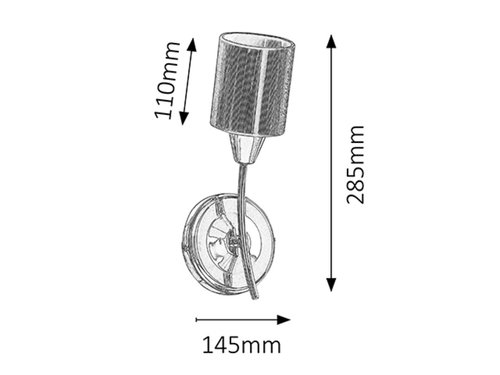 VEDA ZIDNA LAMP E14 HR/CR 6004