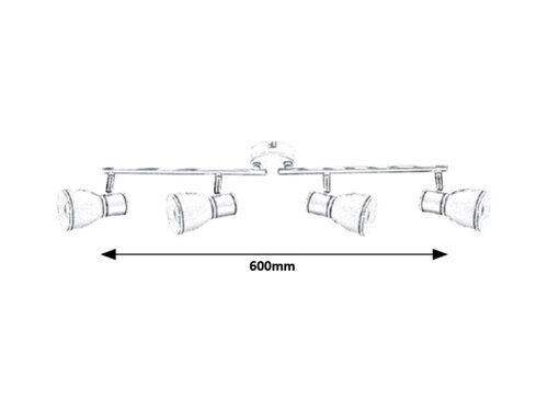 MACKENZIE SPOT E14X4 CRNA 5608