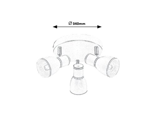 MACKENZIE SPOT E14X3 CRNA 5607