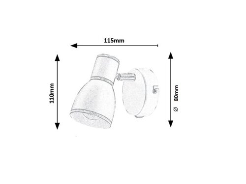 MACKENZIE SPOT E14 CRNA 5605