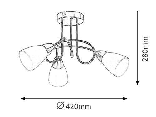 POLLA PLAFON LAMPA 6078 RABAL