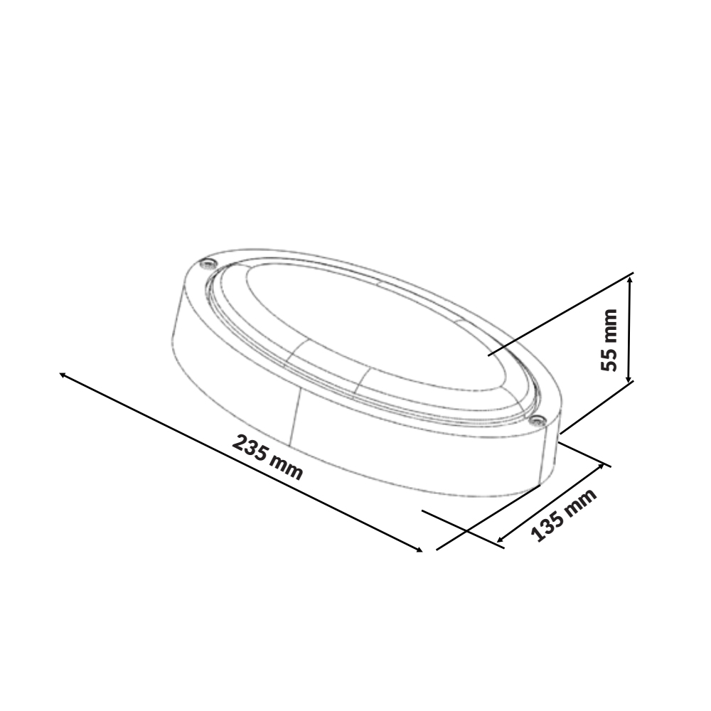 LED PLAFONJERA 12W 3000K BORLE