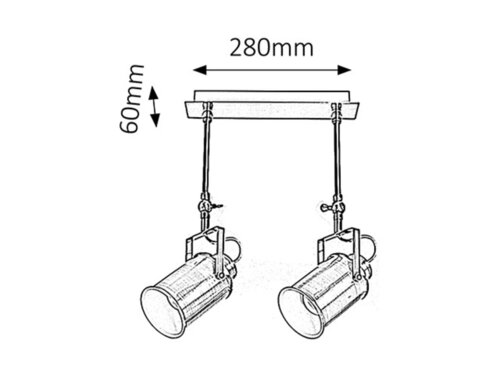 PETER SPOT 2XE27 60W BRON 5982