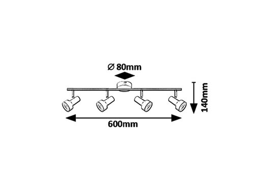 KONRAD SPOT GU10 4X5W 5325