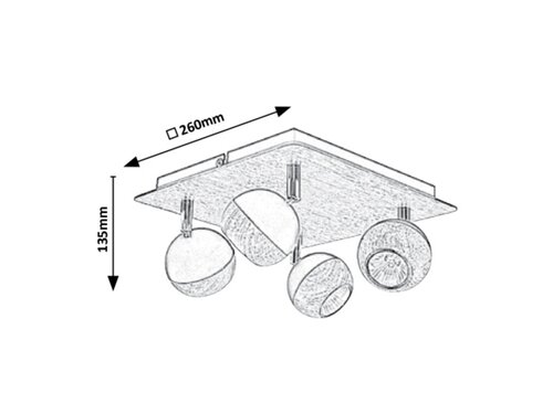 ARTHUR SPOT HRAST GU10X4 5616