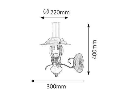 Zidna lamp. 7868 Enna E14Rabal