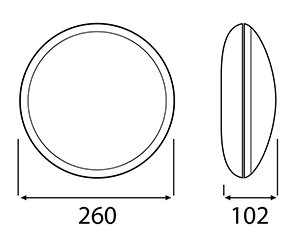 PLAF. CLASS LED 12W 4K A2505-P