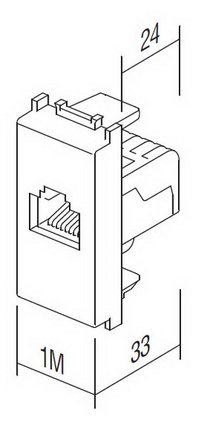 PRIKLJ CAT5e 1M CRNA