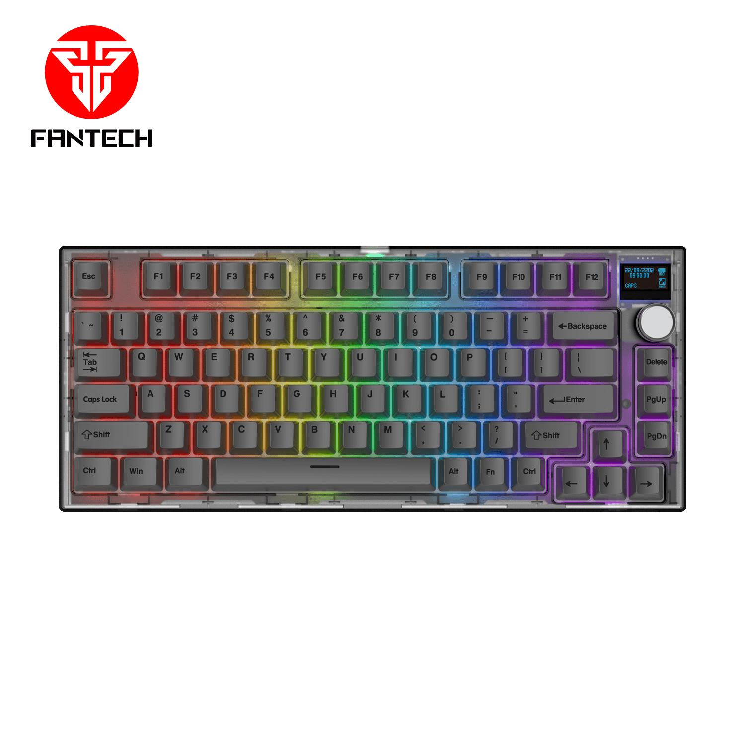 GEJMERSKA MEHANIČKA TASTATURA FANTECH MK910 PBT MAXFIT FROST WIRELESS CRNA (PLAVI SWITCH)