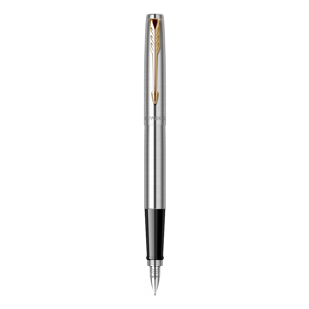 Parker poklon SET Jotter Stainless Steel GT – Hemijska olovka + Nalivpero