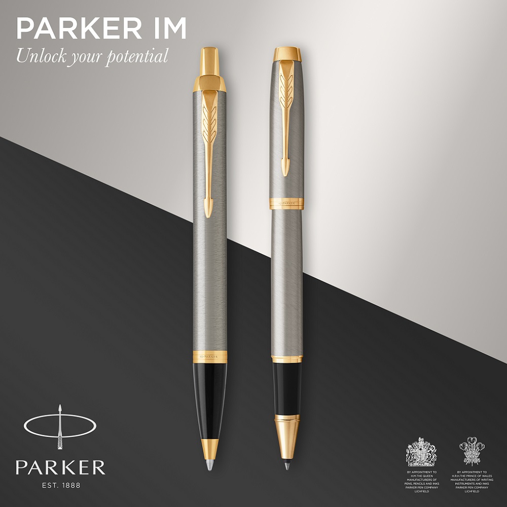 Parker poklon SET Royal IM Brush GT – Hemijska olovka + Roler