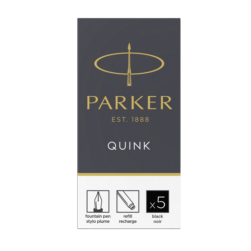 Patrone za nalivpero Parker Royal Quink Black Permanent