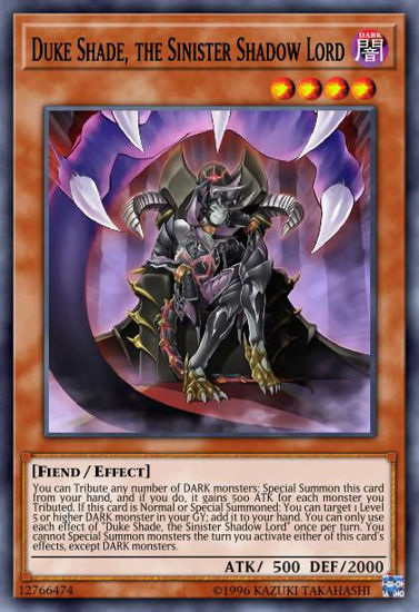 Duke Shade, the Sinister Shadow Lord - SR06-EN003 - Common 1st Edition