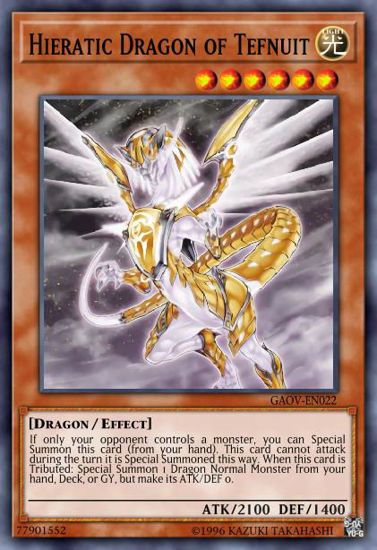 Hieratic Dragon of Tefnuit - GAOV-EN022 - Rare 1st Edition