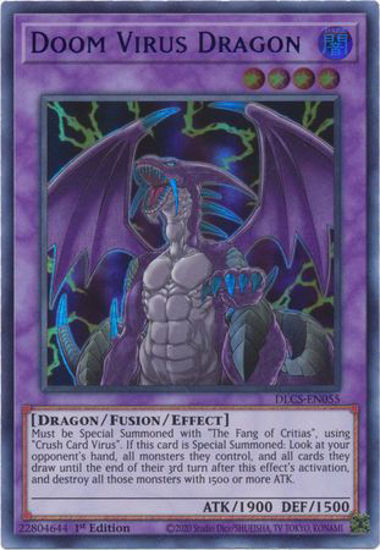 Doom Virus Dragon (Blue) - DLCS-EN055 - Ultra Rare 1st Edition