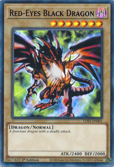 Red-Eyes Black Dragon (Blue) - LDS1-EN001 - Ultra Rare 1st Edition