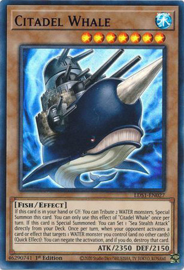 Citadel Whale (Blue) - LDS1-EN027 - Ultra Rare 1st Edition