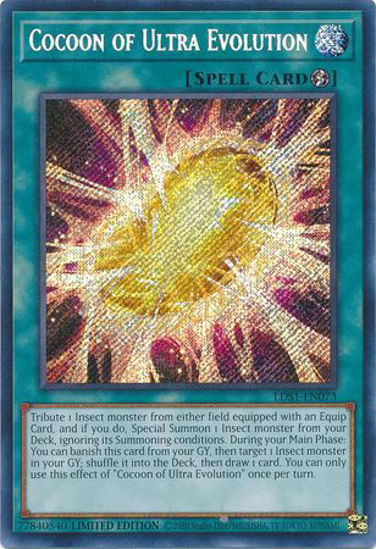 Cocoon of Ultra Evolution - LDS1-EN073 - Secret Rare 1st Edition (Sealed)